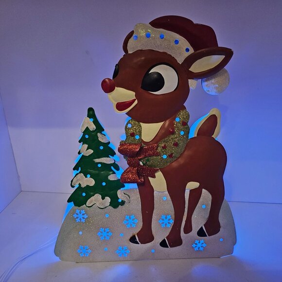 Gemmy | Holiday | Rudolph Christmas Decoration Color Changing Metal ...